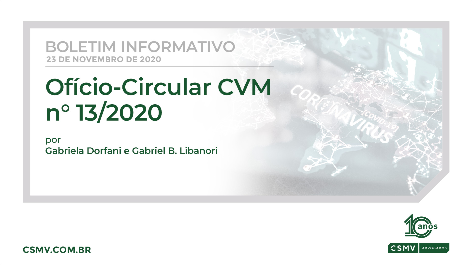 Boletim Informativo - Ofício-Circular CVM nº13/2020 - CSMV Advogados Boletim Informativo - Ofício-Circular CVM nº13/2020 - CSMV Advogados